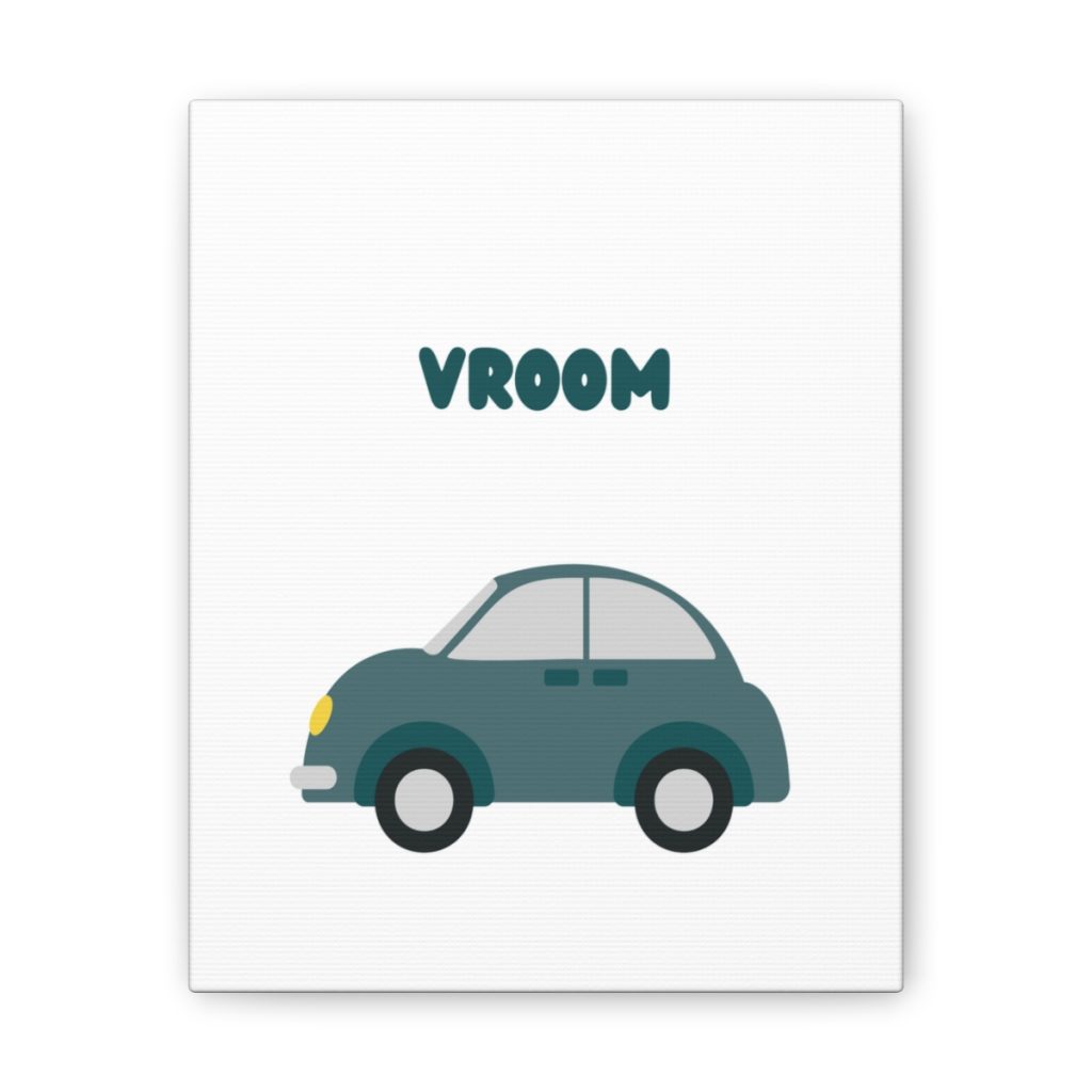 CARS | WHOOSH BEEP VROOM – SET OF 3 CANVAS PRINTS – Bug & Bear Global